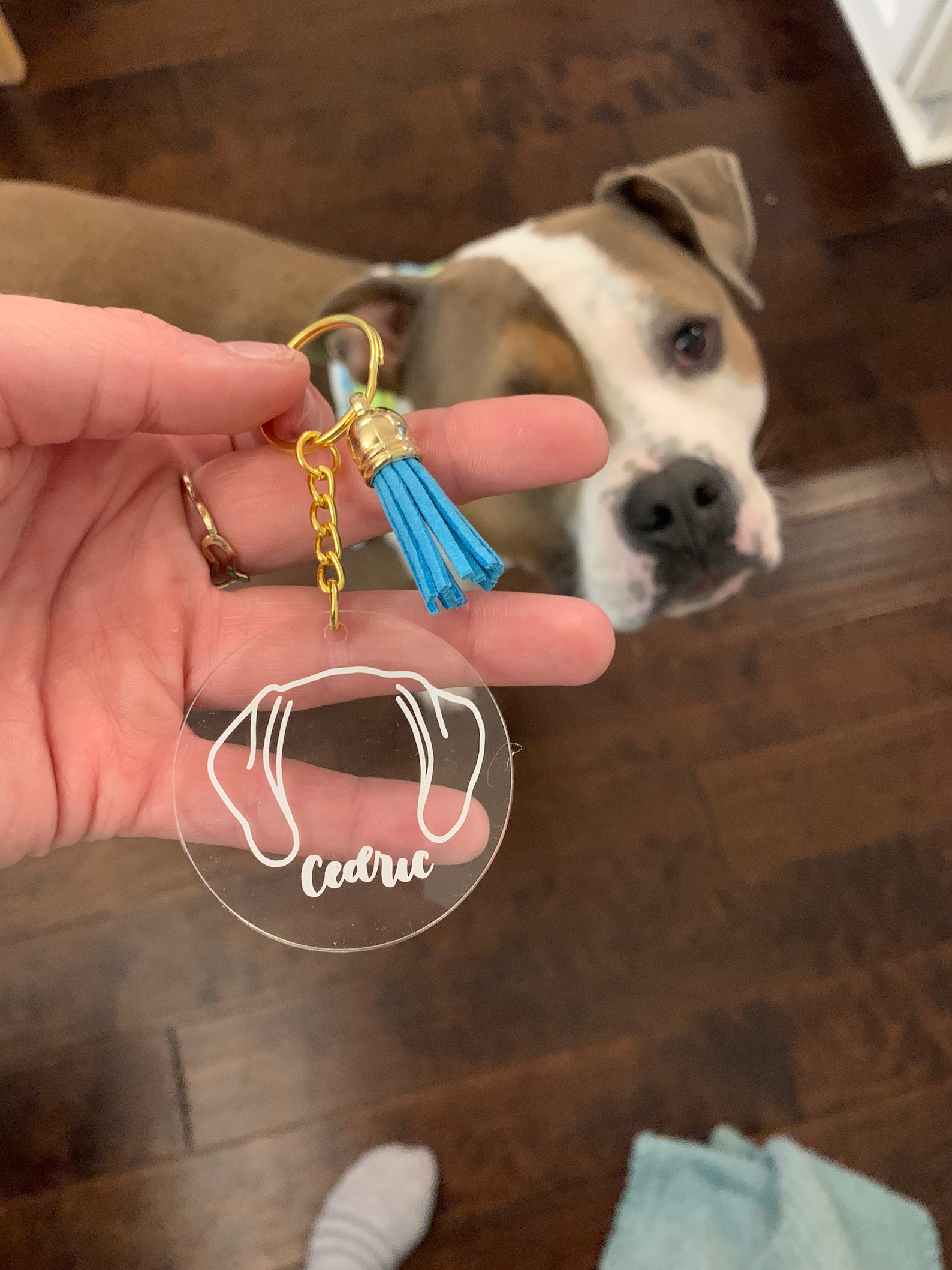 CUSTOM Pet Keychain 2-inch Acrylic Keychain with Custom Dog | Etsy