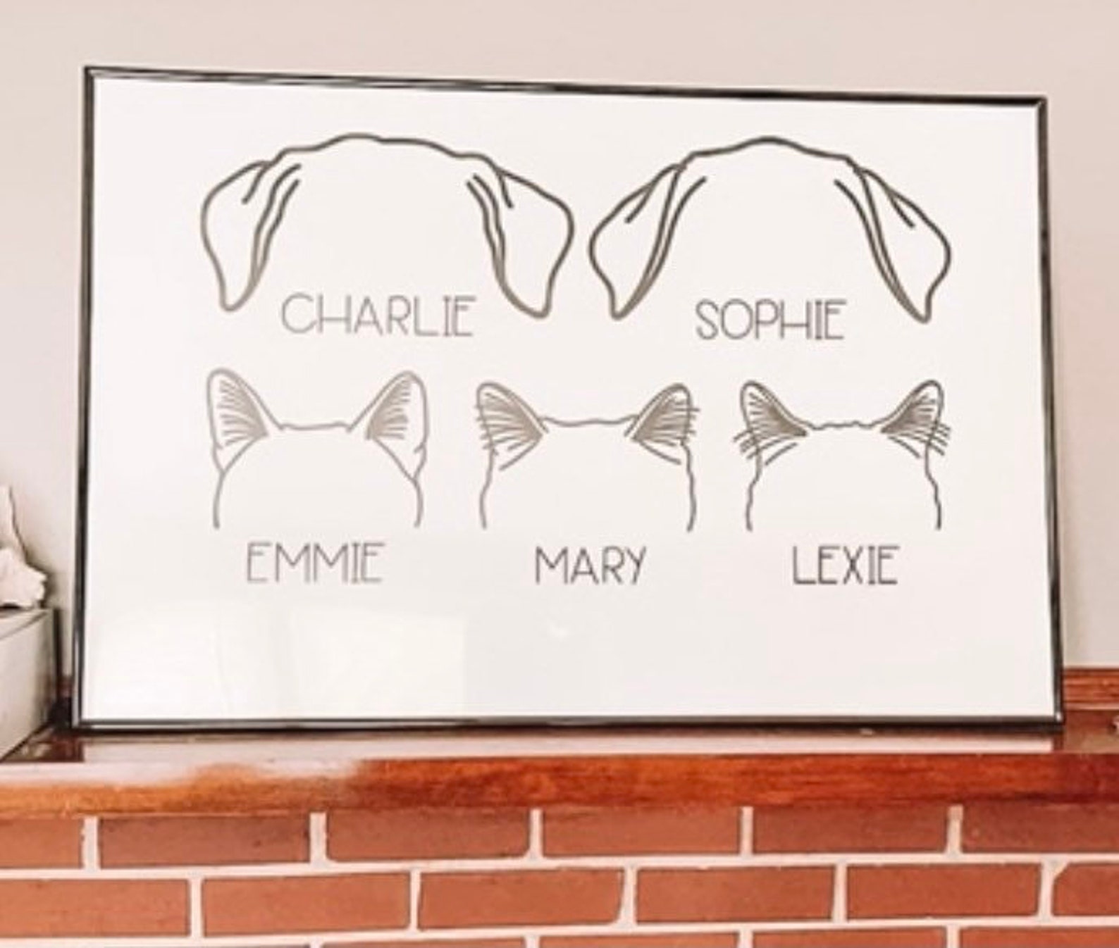 Digital Custom Pet Ear Drawing Great for Prints or Tattoos - Etsy