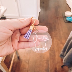 CUSTOM Pet Keychain - 2-inch Acrylic Keychain With Custom Dog Ears ...