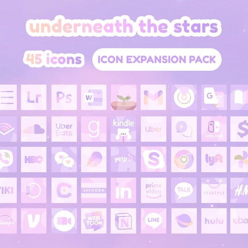 Underneath the Stars Ios / Ipados / Android Theme - Etsy Underneath the Stars Ios / Ipados / Android Theme - Etsy