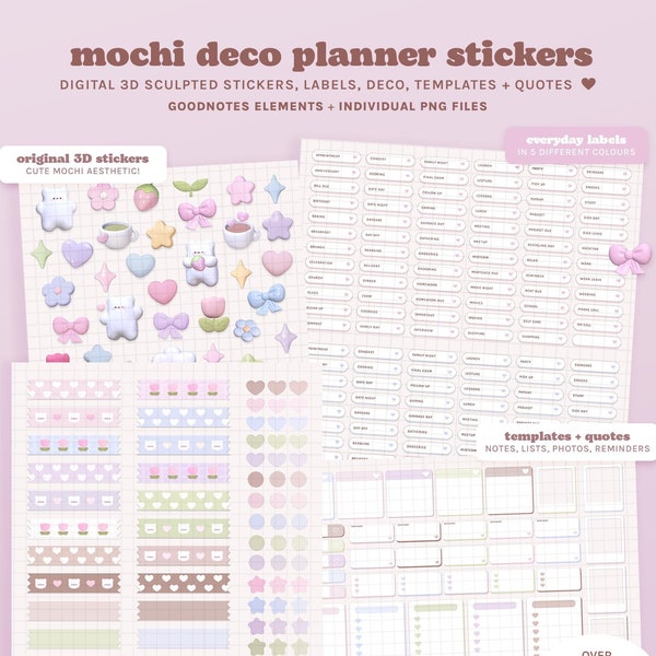 Mochi Sticker - Etsy