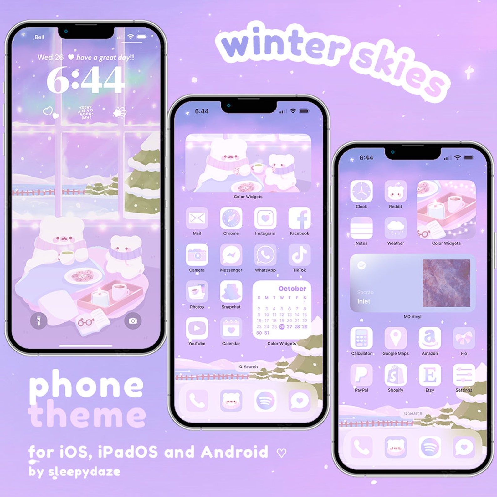 Winter Skies Ios / Ipados / Android Theme - Etsy