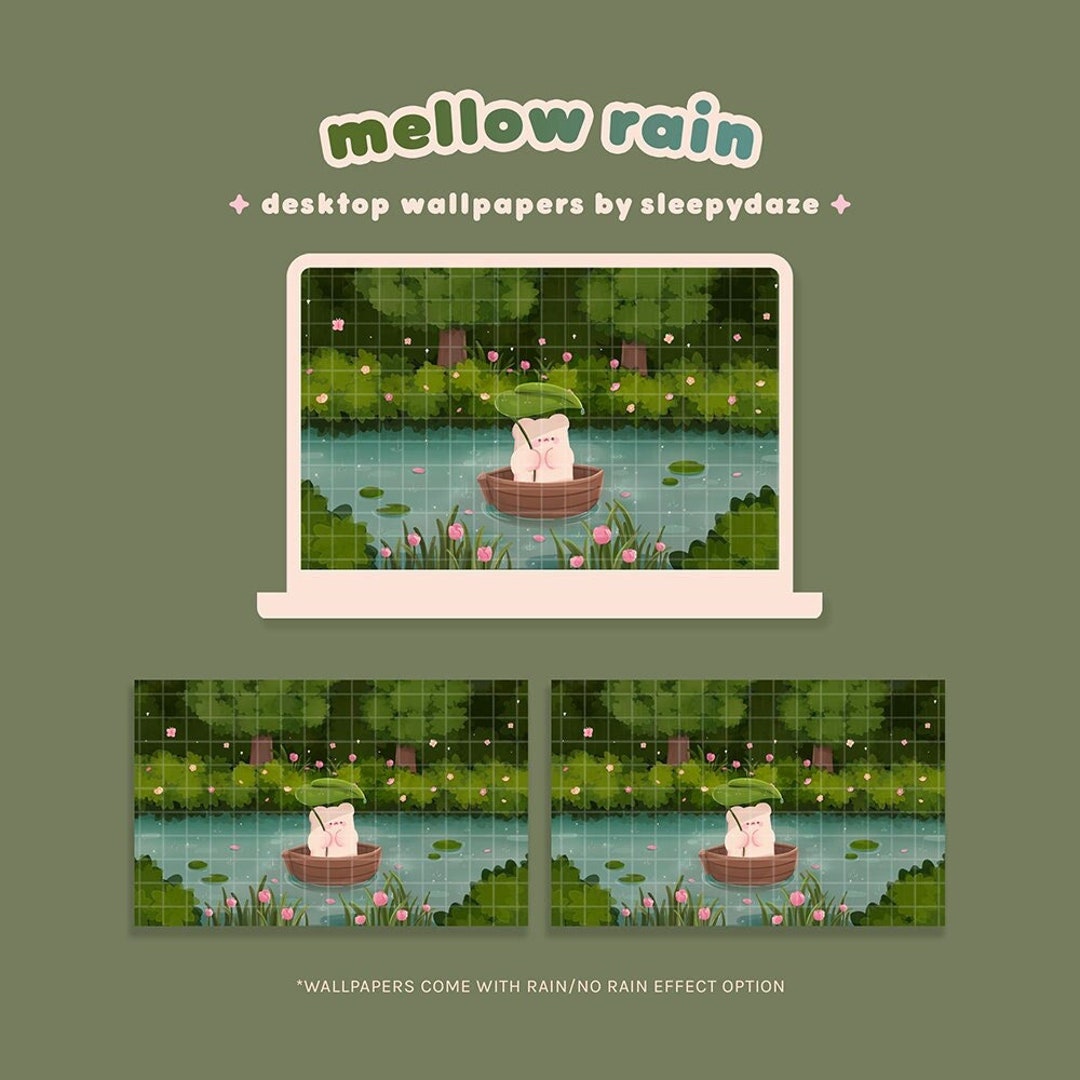 Mellow Rain Desktop Wallpaper - Etsy