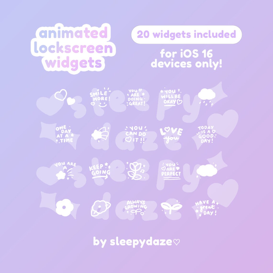 Cute Animated Lockscreen Widgets for Ios 16 - Etsy
