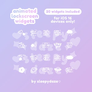Cute Animated Lockscreen Widgets for Ios 16/17 - Etsy