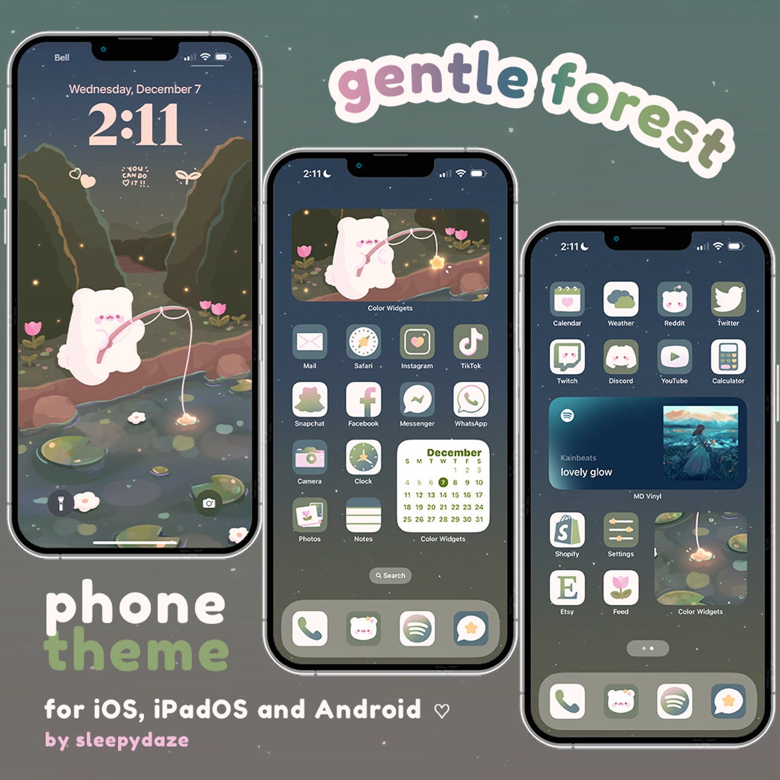 Gentle Forest Ios / Ipados / Android Theme - Etsy