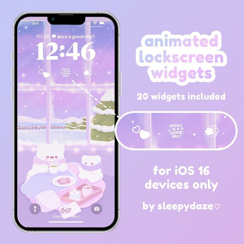 Cute Animated Lockscreen Widgets for Ios 16 - Etsy