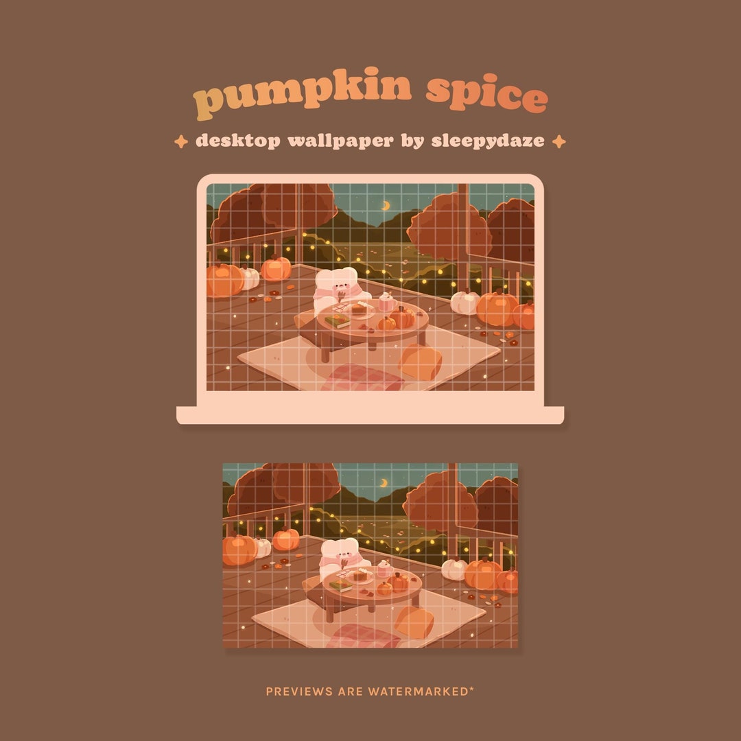 Pumpkin Spice Desktop Wallpaper - Etsy
