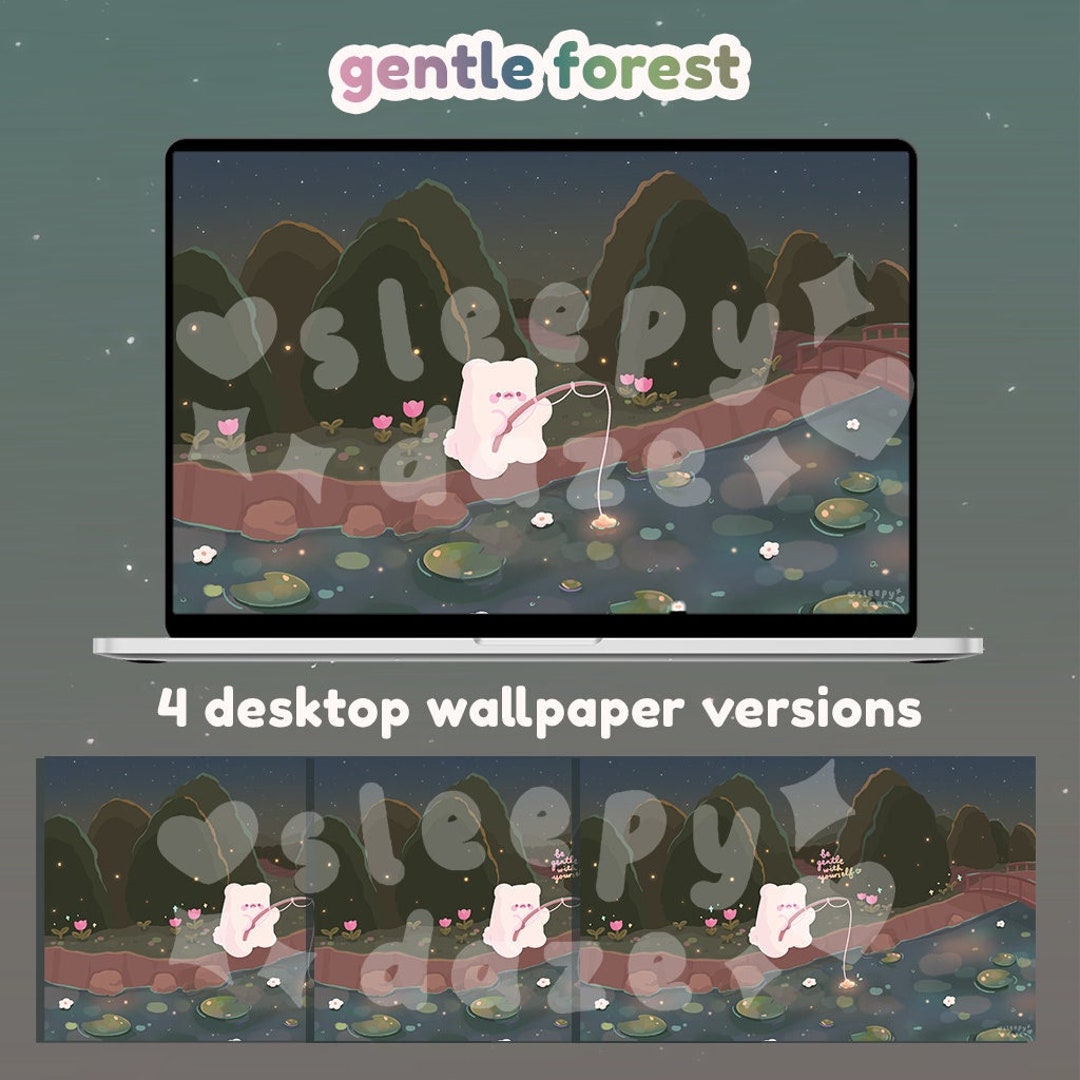 Gentle Forest Desktop Wallpaper - Etsy