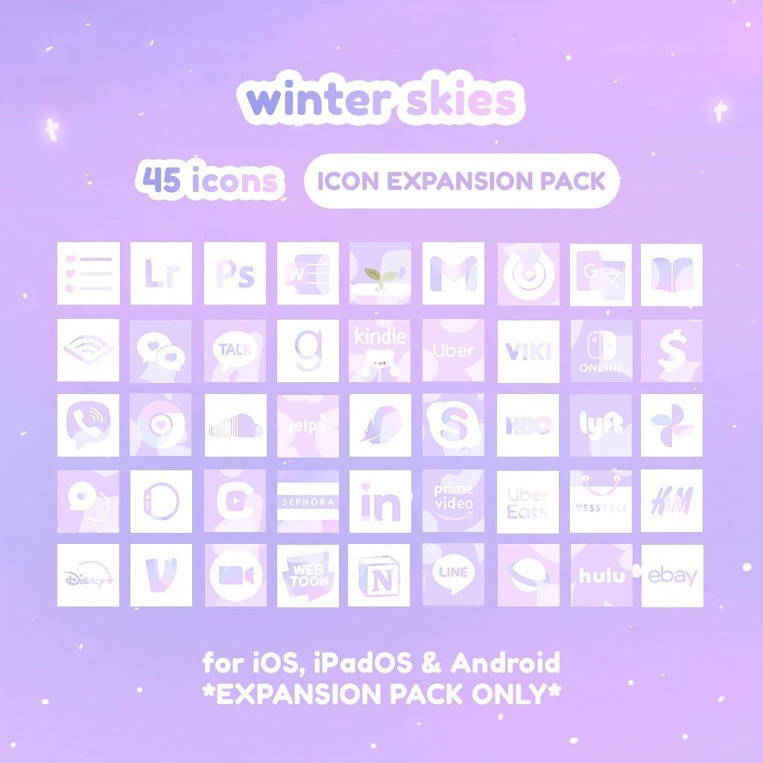 Winter Skies Theme Icon Expansion Pack for Ios / Ipados / Android - Etsy