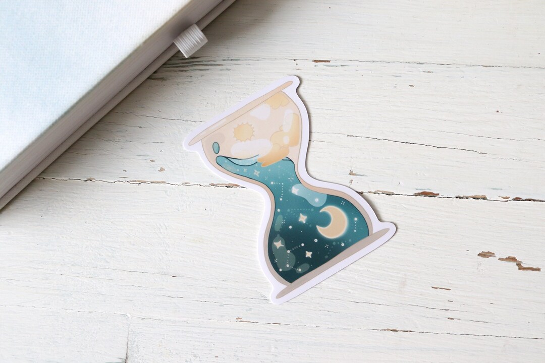 Galaxy Hourglass Sticker Planner Sticker Kawaii Sticker Vinyl Sticker ...