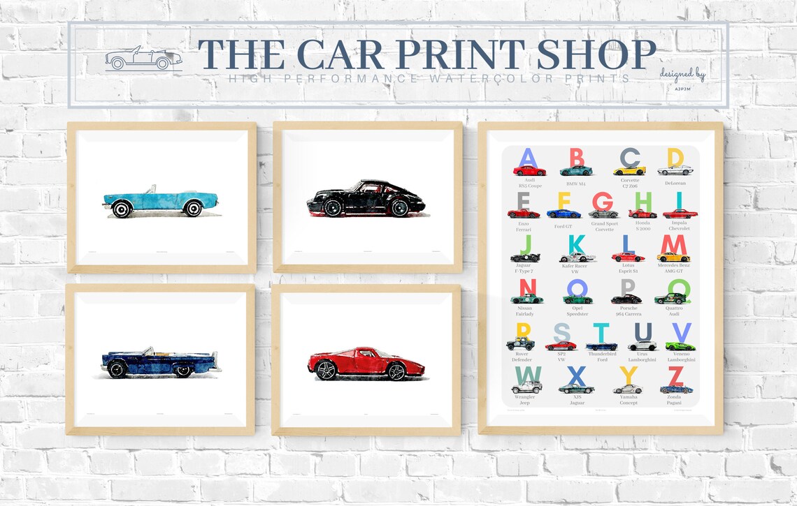 Classic Car Print Vintage Car Print Transportation Art | Etsy