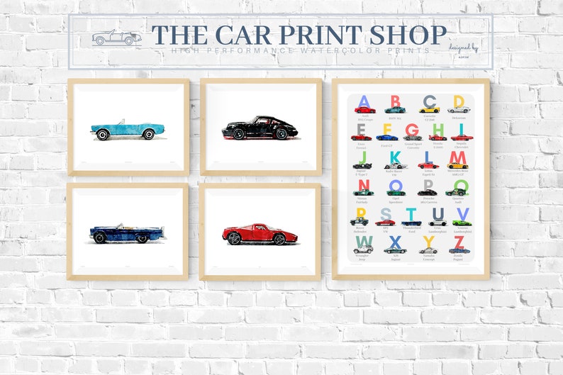 Red Car Print Classic Car Print Transportation Wall Art Boy - Etsy