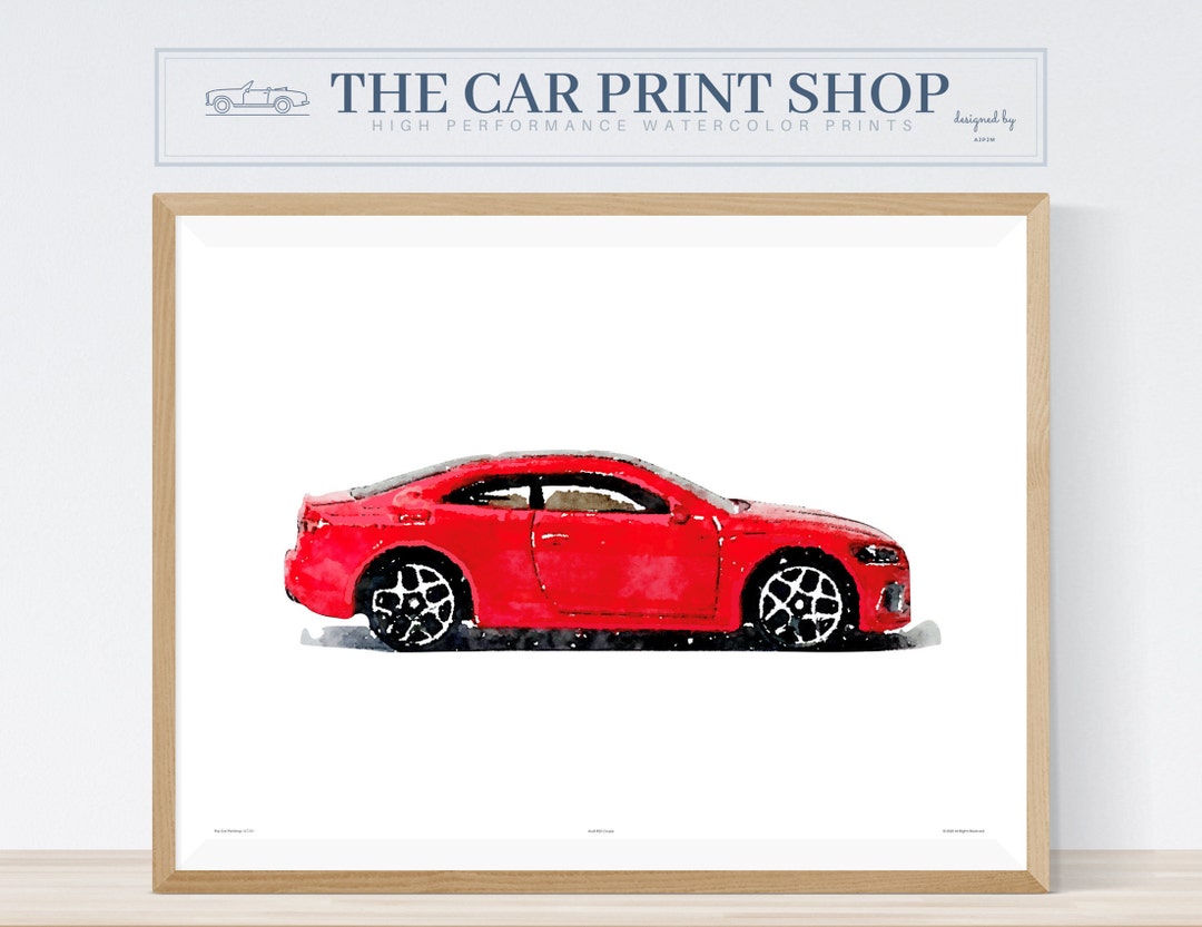 Red Car Print Classic Car Print Transportation Wall Art Boy - Etsy