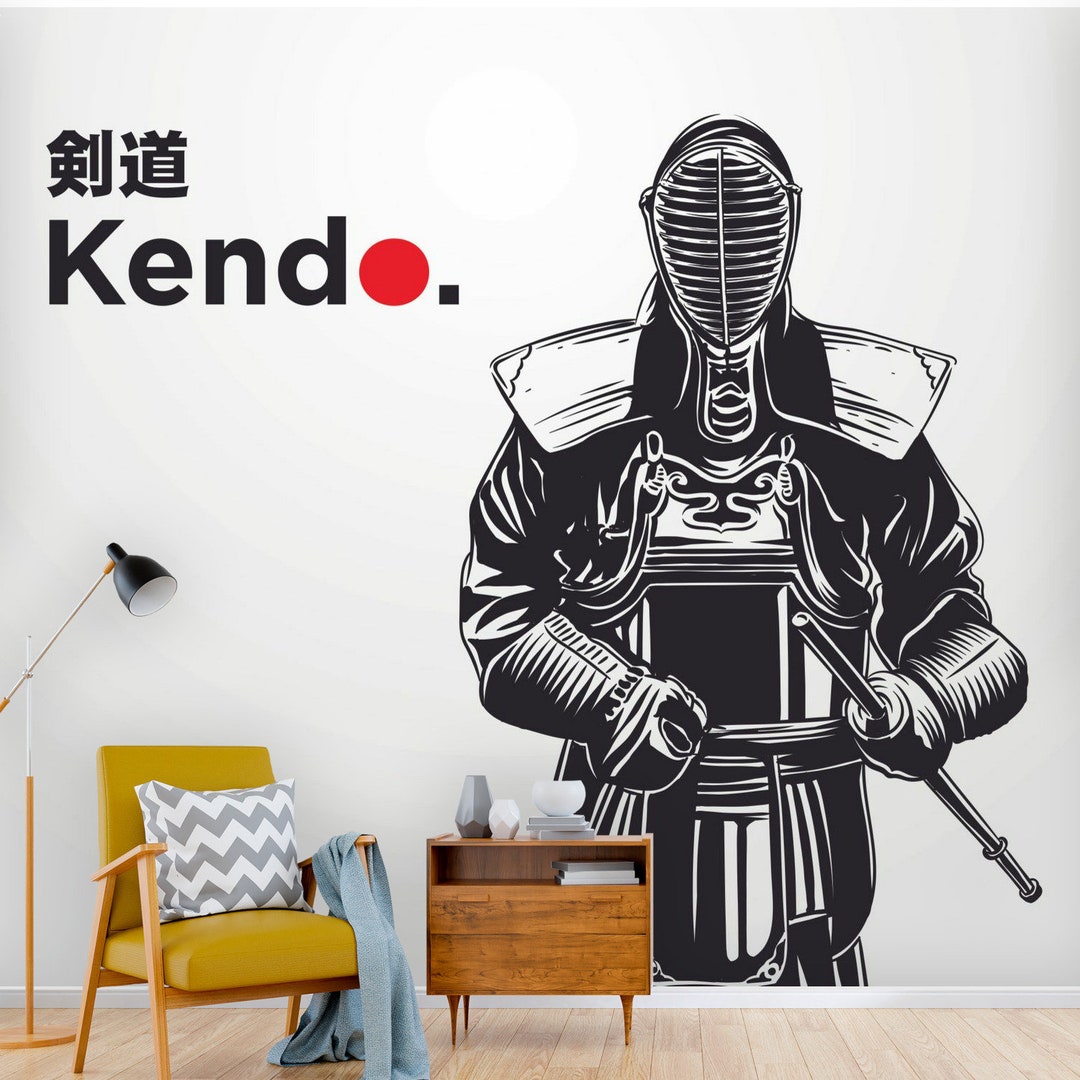 Dynamic Kendo Mastery: Japanese Art Peel and Stick Wallpaper - Ideal ...
