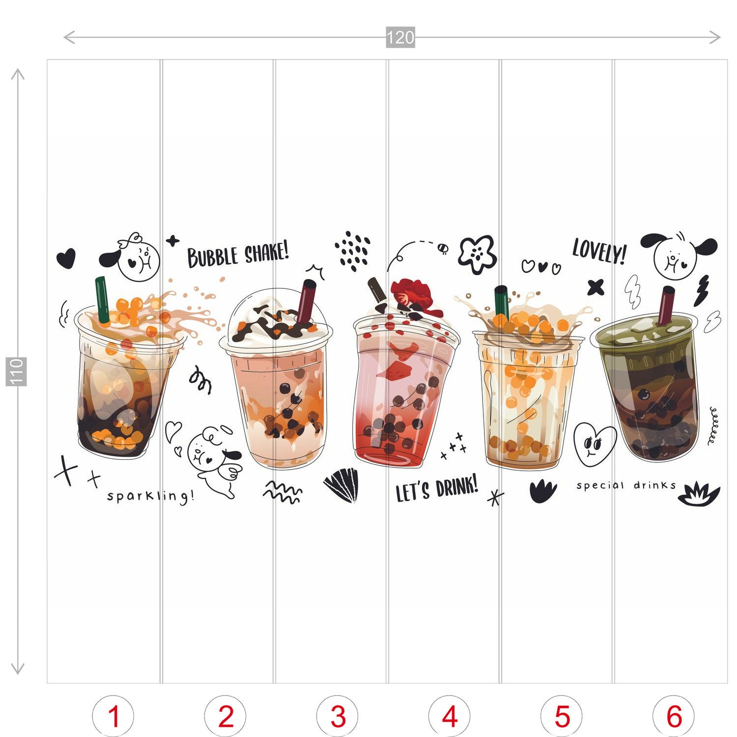 Bubble Tea Bliss Wallpaper - Delicious Décor for Boba Shops, Yummy Wall ...