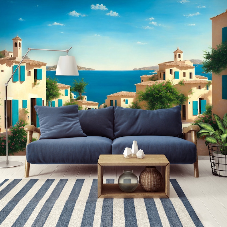 Wall Murals, Mediterranean Wallpaper, Peel and Stick Wallpaper, Travel ...