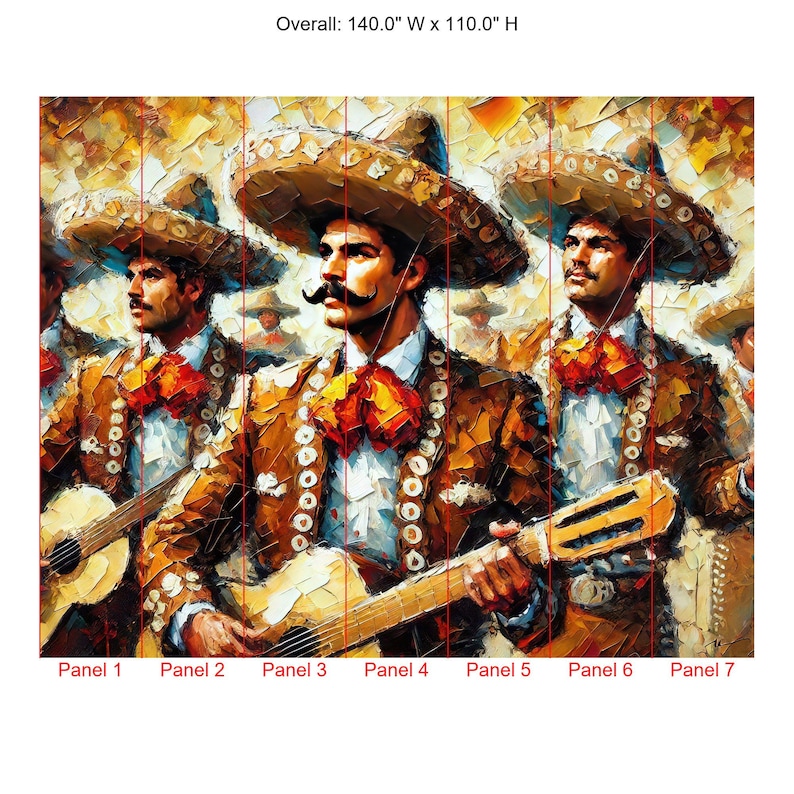 Mariachi Band Removable Wallpaper: Traditional Mexican Mural Decor - Etsy