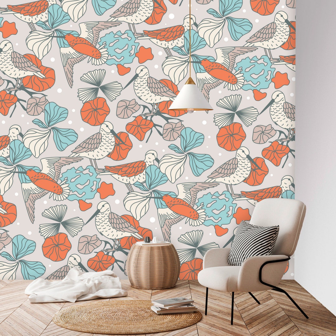 Bird Wallpaper, Chic Wallpaper, Nature Wallpaper, Hotel Wallpaper ...