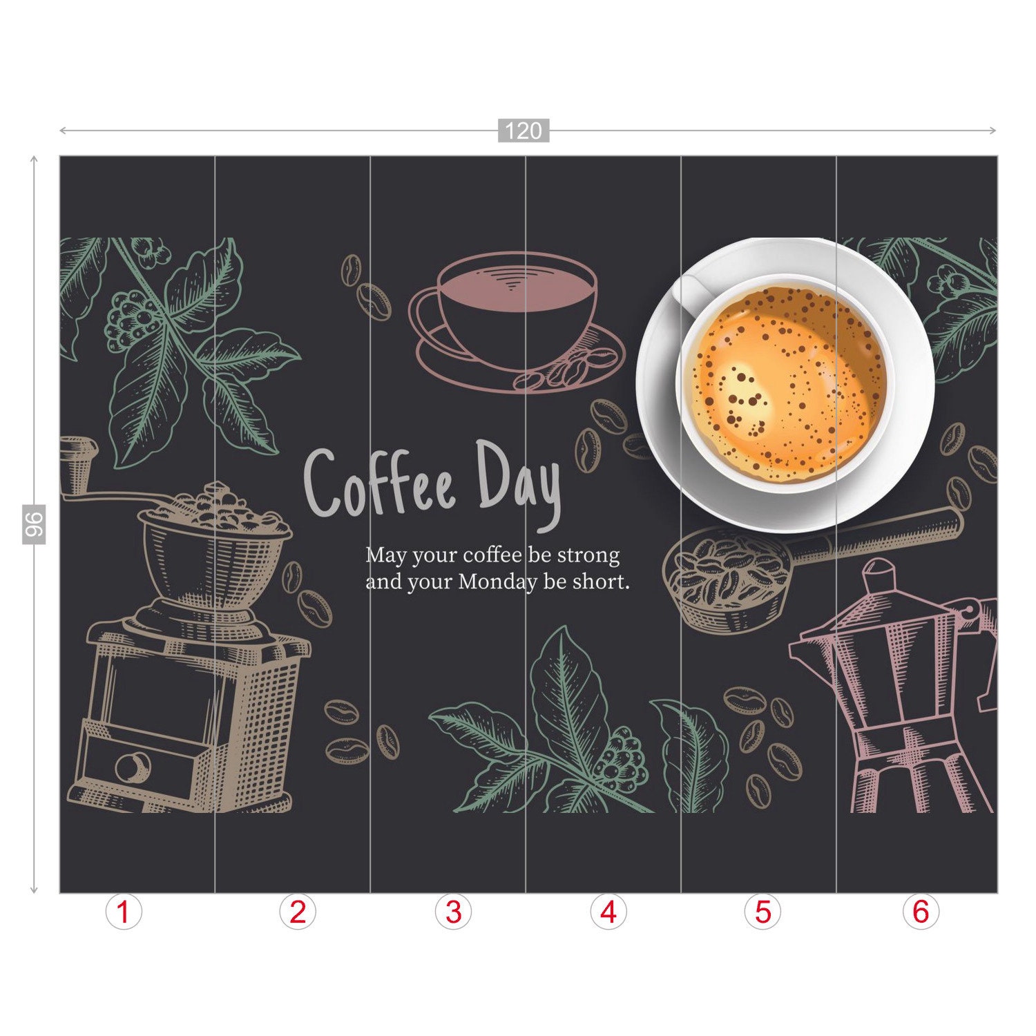 Retro Coffee House Peel & Stick Wallpaper Vintage Vibe Ideal for Coffee ...
