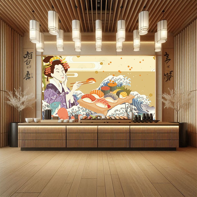 Restaurant Wallpaper - Etsy