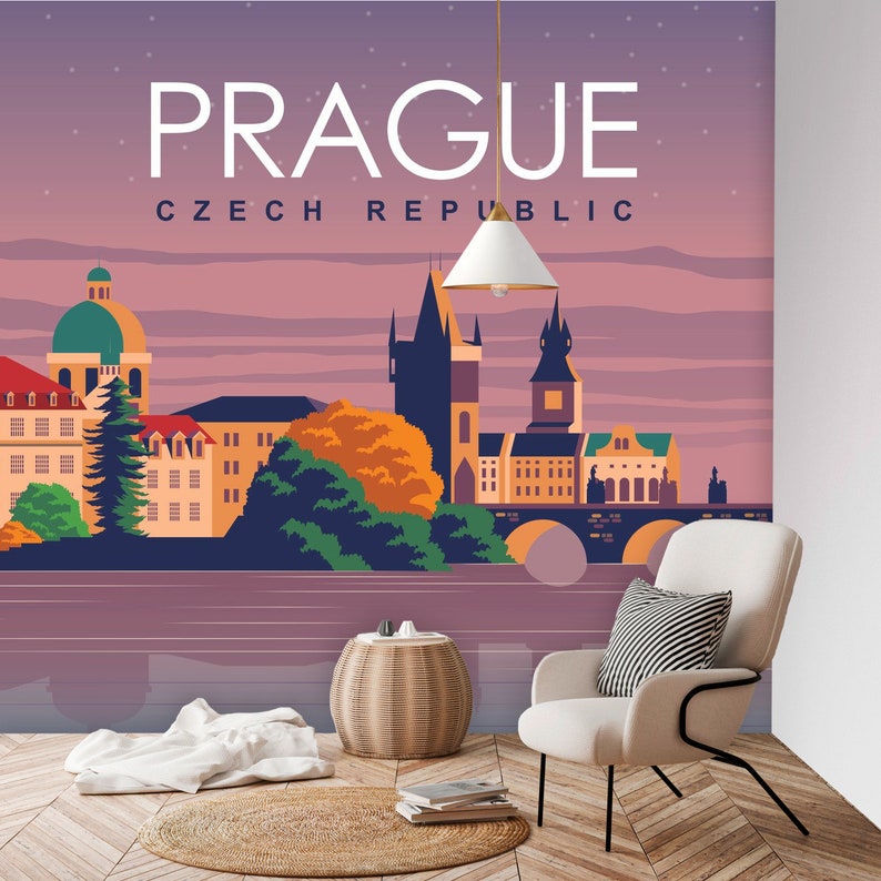 Prague Wanderlust: Custom Peel and Stick Travel Wallpaper - Explore the ...