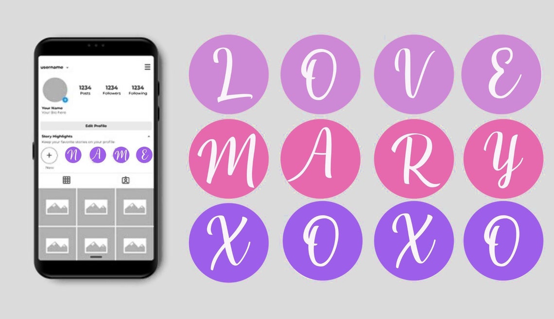 Instagram Highlights Instagram Alphabet Covers Icons | Etsy