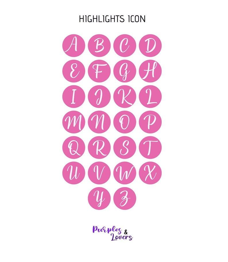 Instagram Highlights, Instagram Alphabet Covers, Icons, Influencer ...