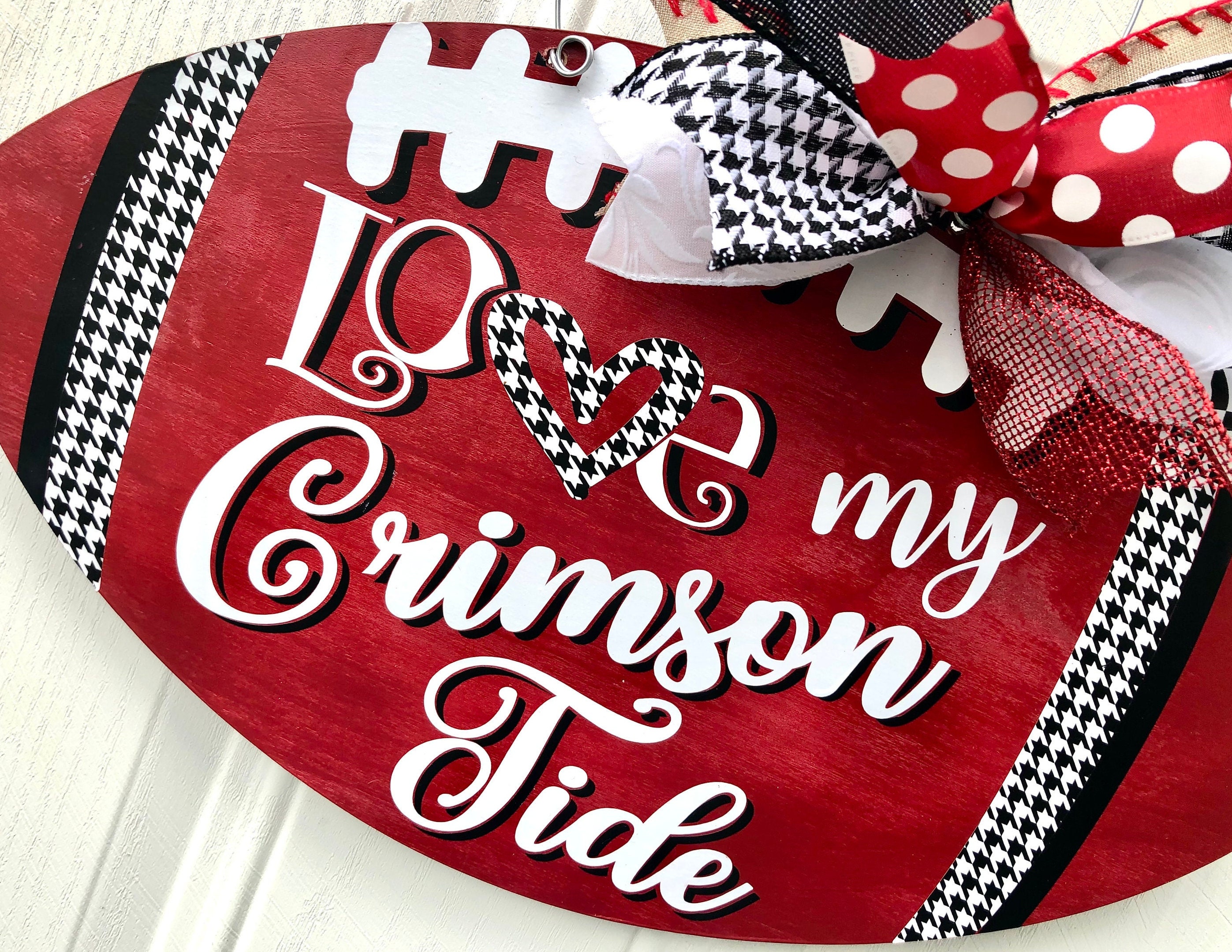 Alabama Football Door Hanger / Crimson Tide Football Fan / Tuscaloosa ...