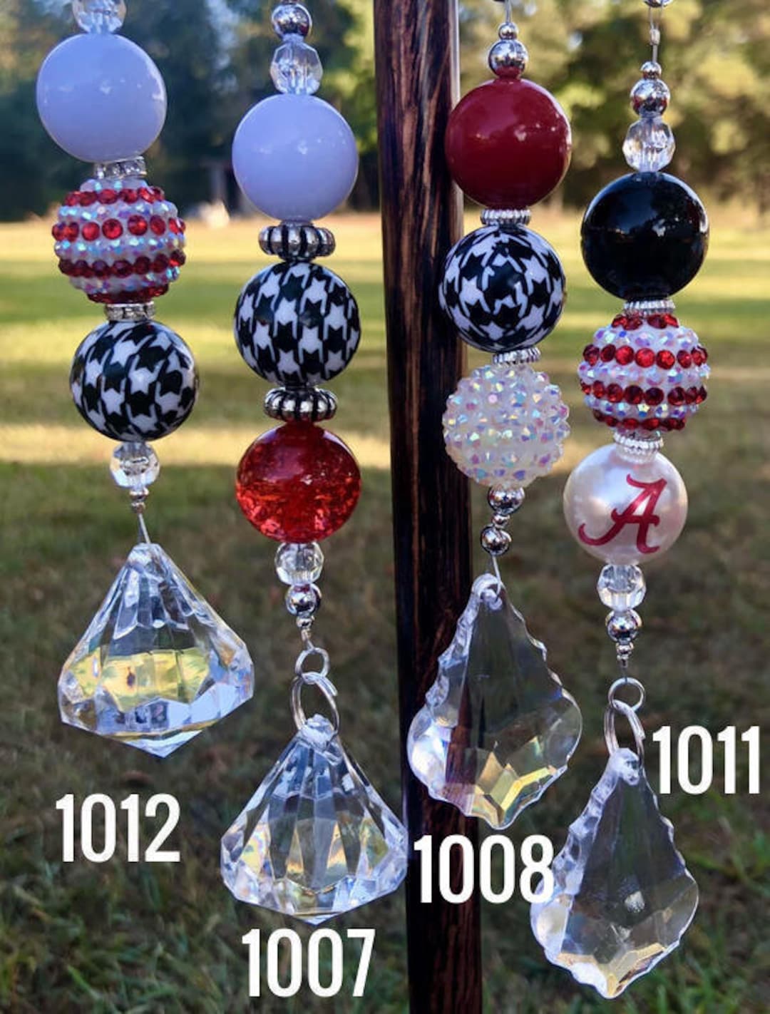 Alabama Car Jewelry / Rear View Mirror Charm / Bama Car Suncatcher ...
