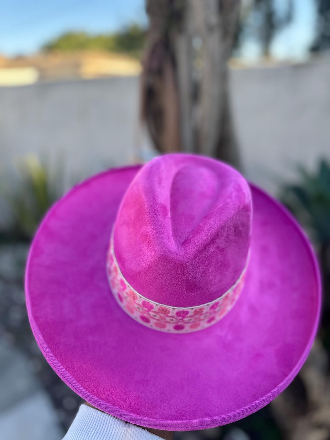 Pink Vegan Fedora | Pencil Rolled Fedora | Wide Brim Fedora | Women’s ...