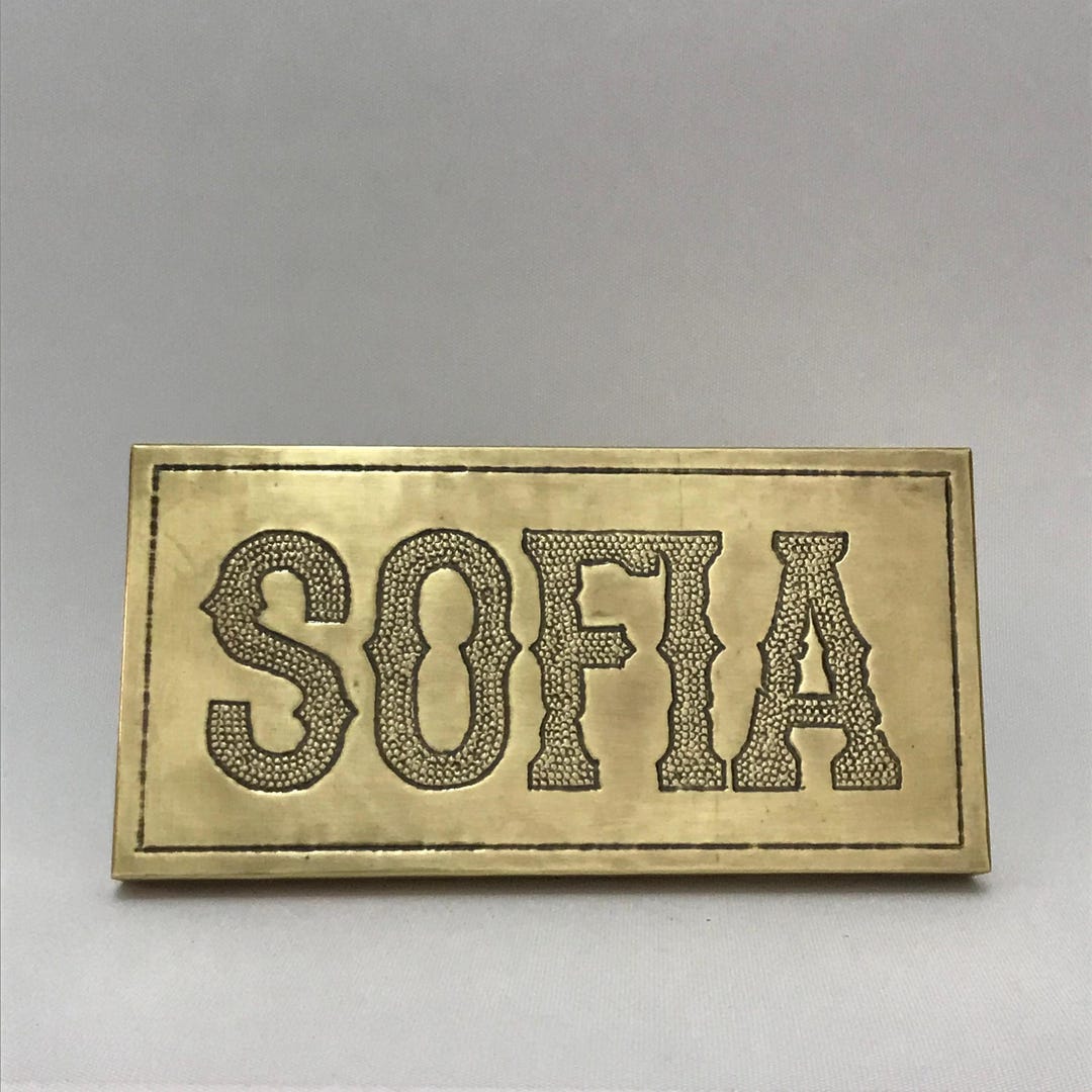Engraved Copper Nameplate "sofia" Handmade Art Piece - Etsy