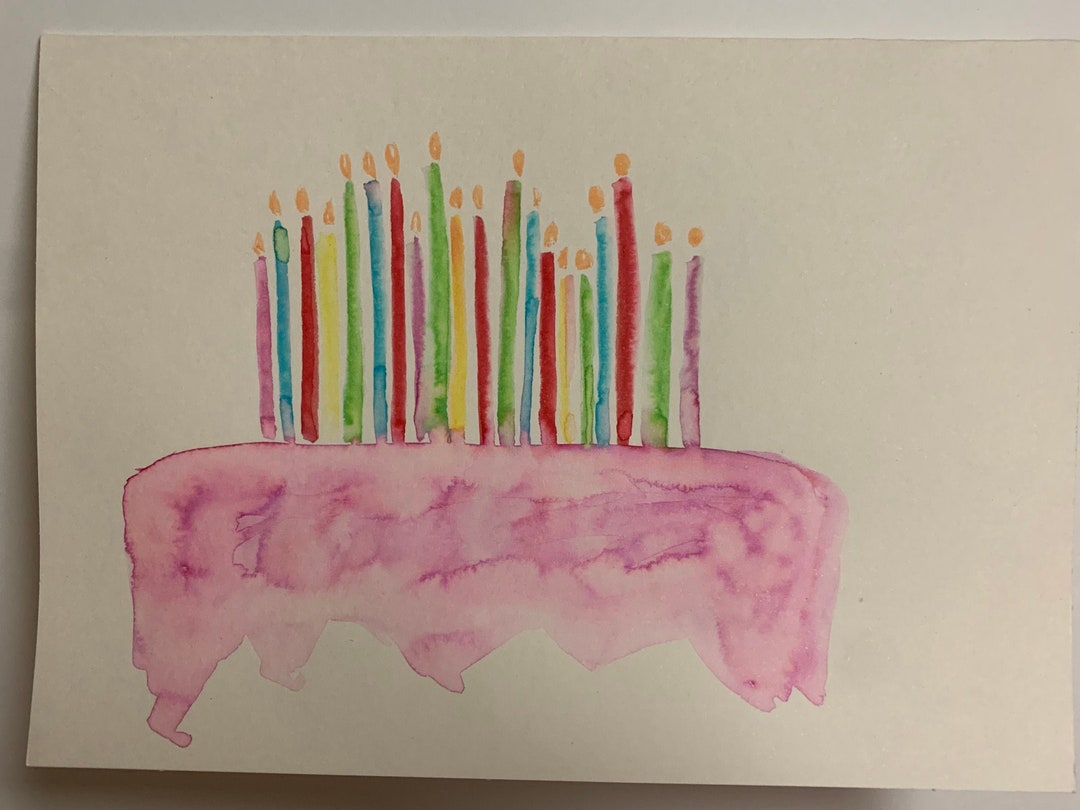 Watercolor Birthday Card - Etsy