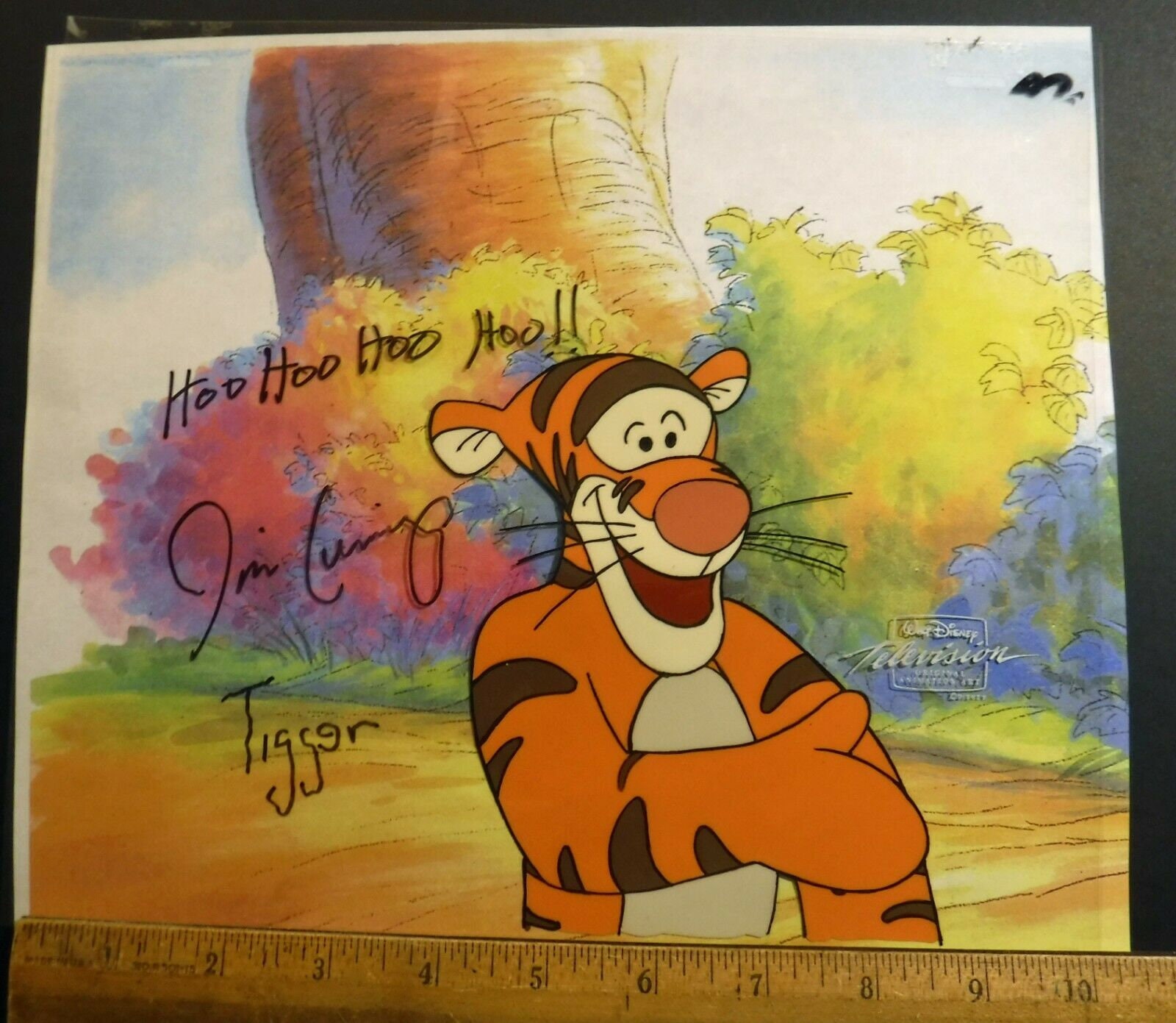 Hand SIGNED Tigger Shakes your hand original production Disney cel hand ...