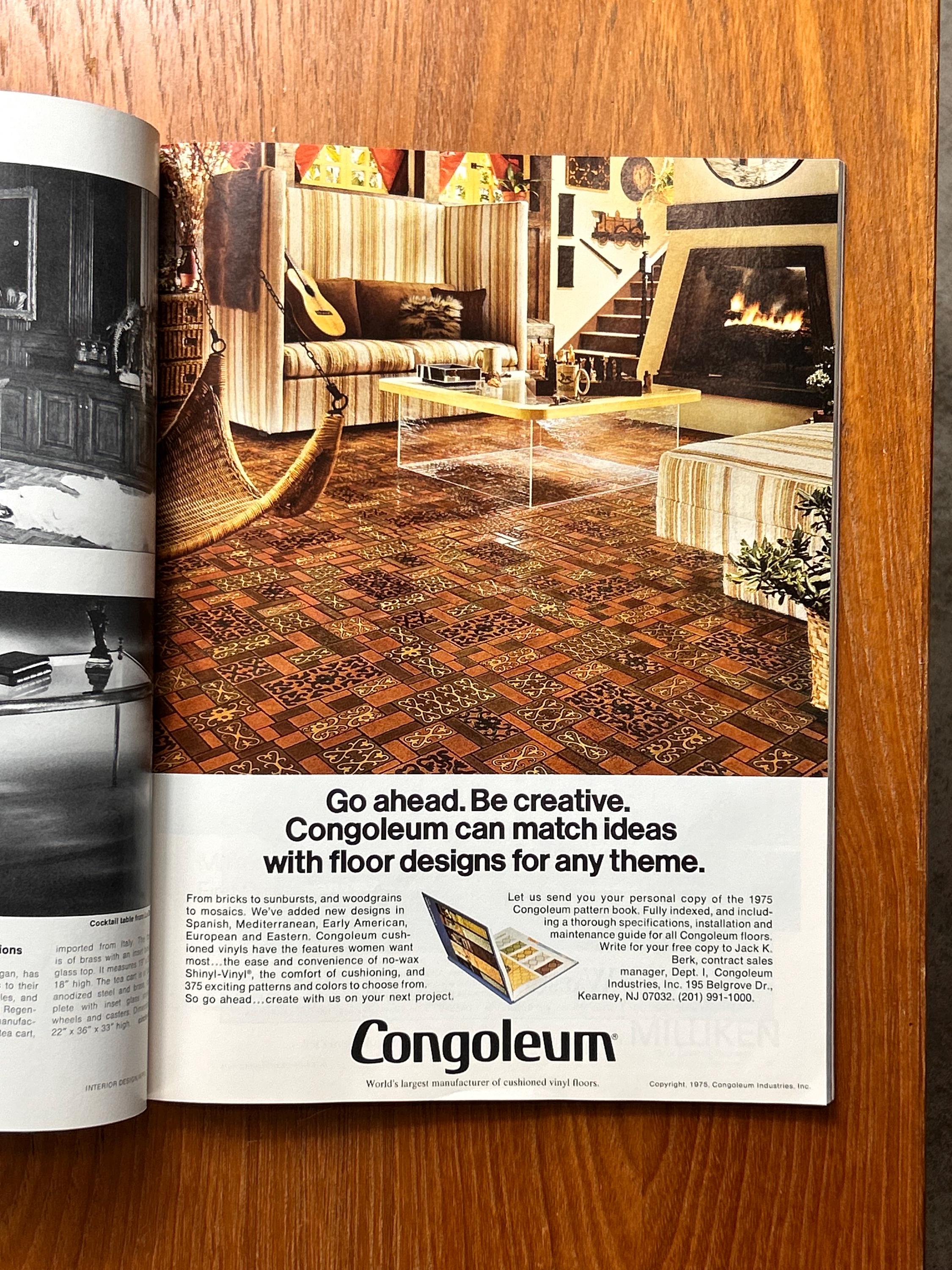 Vintage 1970s Interior Design Large Magazine. April 1975 Issue. Italian ...