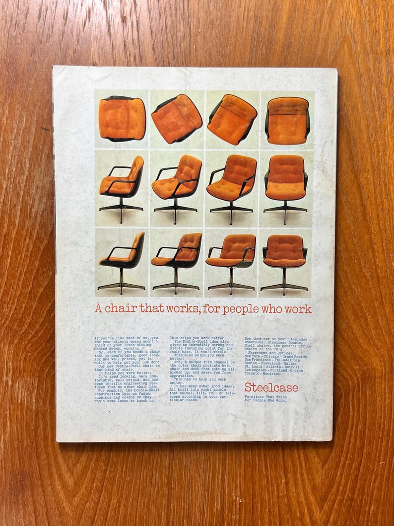 Vintage 1970’s Interior Design Large Magazine. July 1974 Issue. Post ...