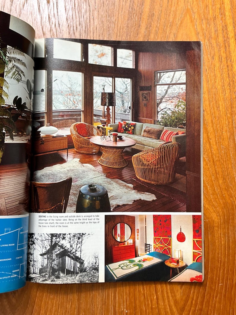 Vintage 1970’s Interior Design Large Magazine. July 1974 Issue. Post ...