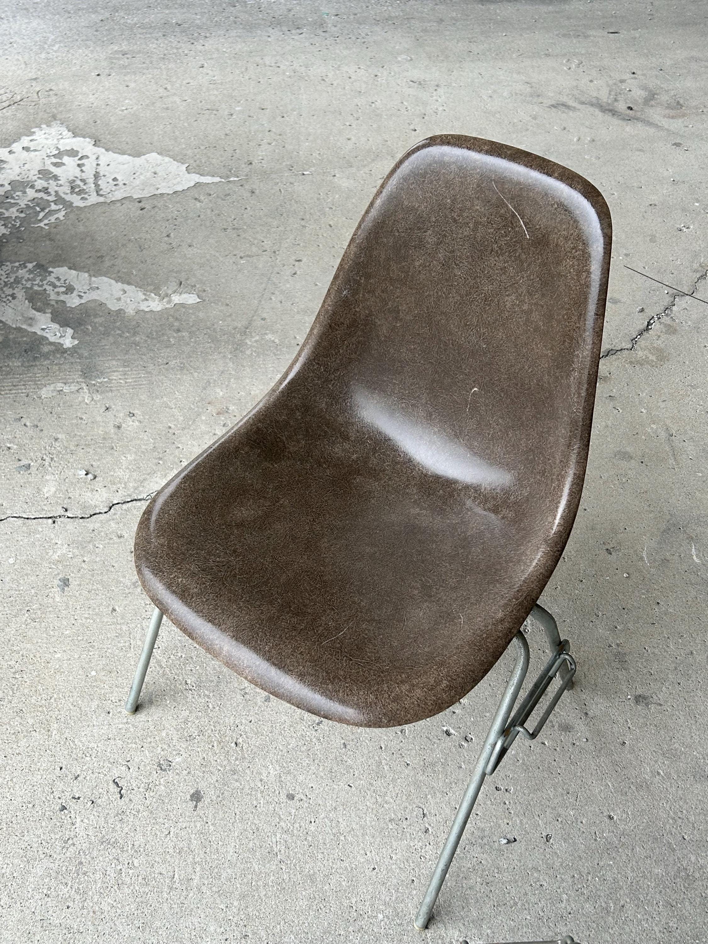 1960s Fiberglass Original Eames Shell Chairs for Herman Miller in tan ...