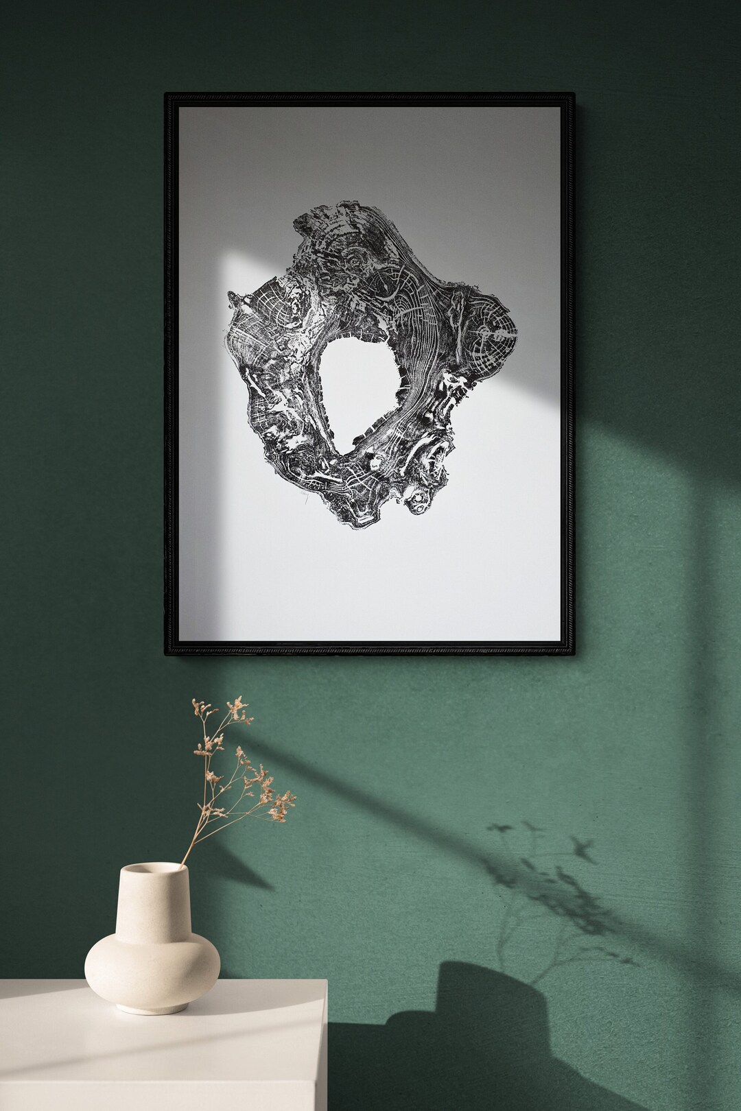 Saltwood Ash Wreath . Tree Grain Print . Tree Stump Print. Anniversary ...