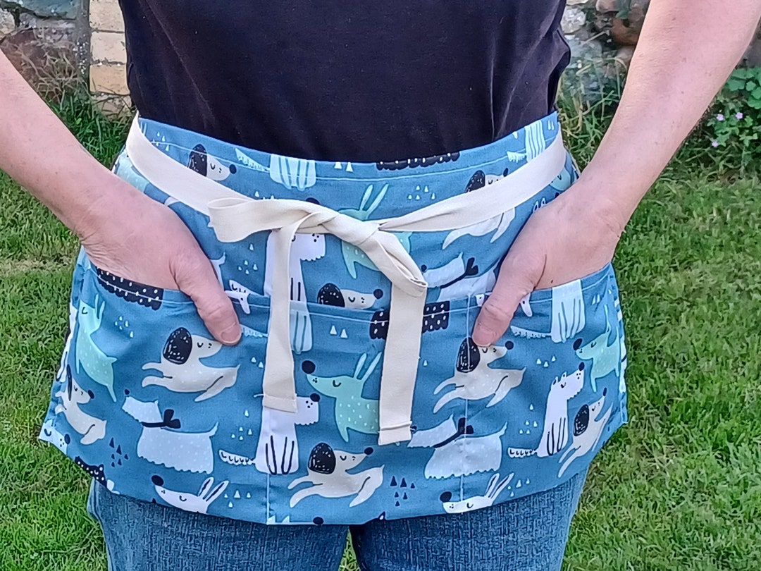 Half Apron Half Pinny Extra Pockets Personal Storage - Etsy