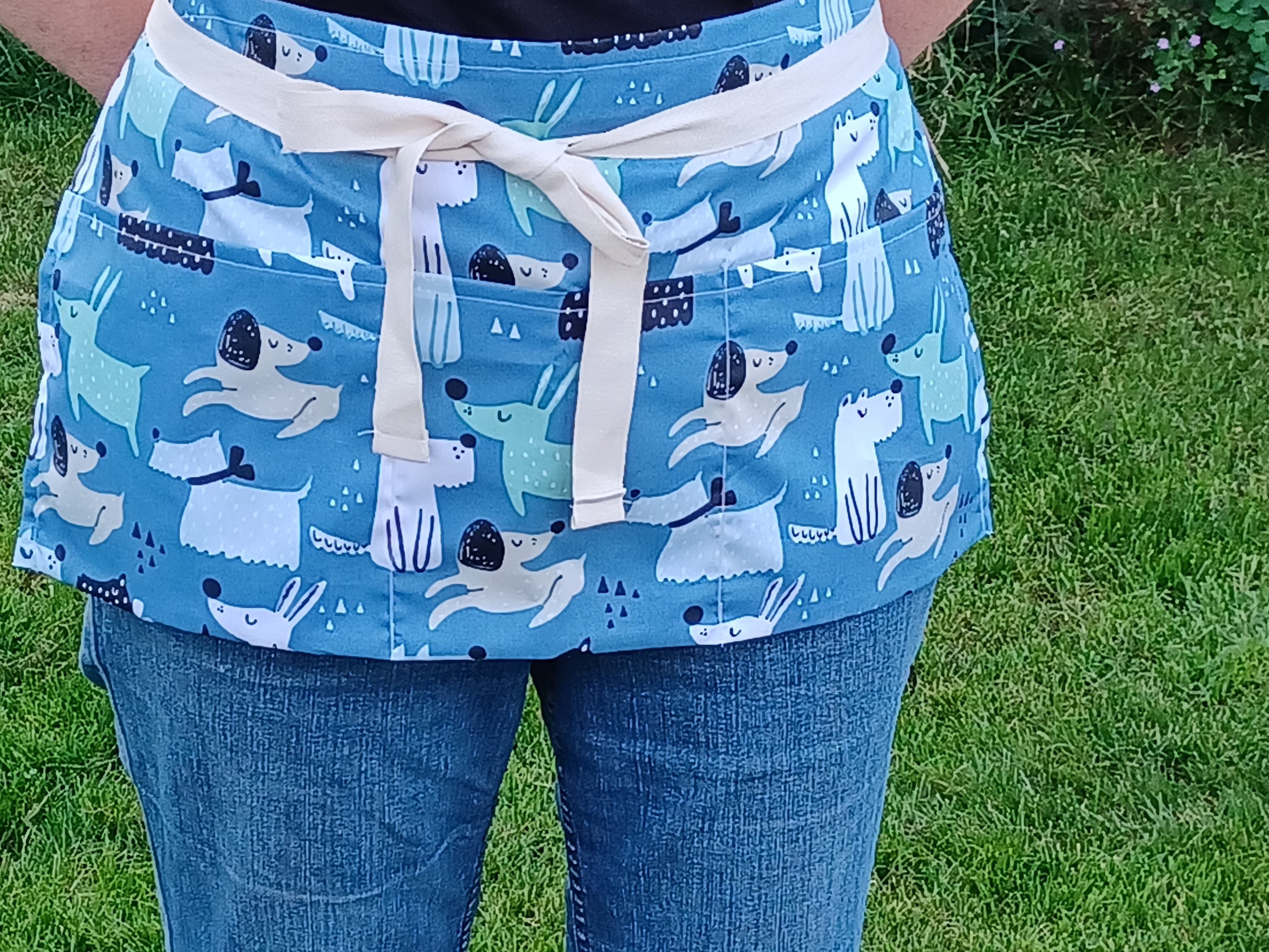 Half Apron Half Pinny Extra Pockets Personal Storage - Etsy