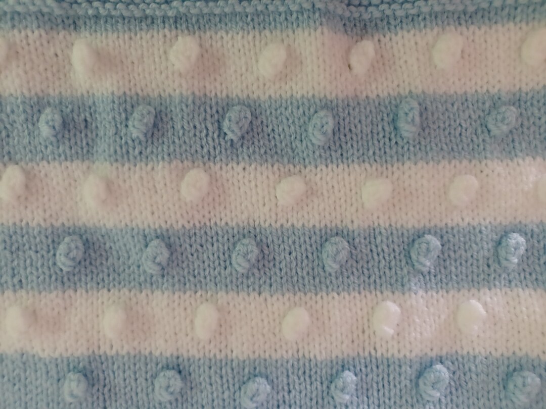 Knitting Pattern- Knitting Instructions- Baby Bobble Blanket- Baby Cot ...