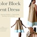 Halter Neck Color Block Tent Dress PDF Sewing Pattern Sizes - Etsy