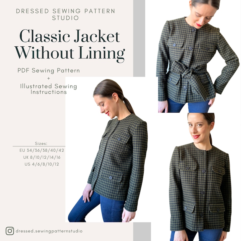 Military Jacket Pattern - Etsy