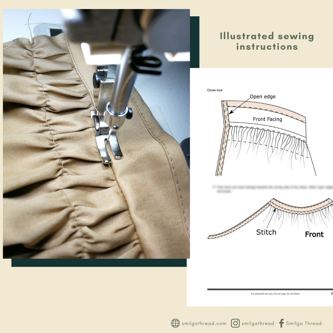 Halter Neck Color Block Tent Dress PDF Sewing Pattern Sizes - Etsy