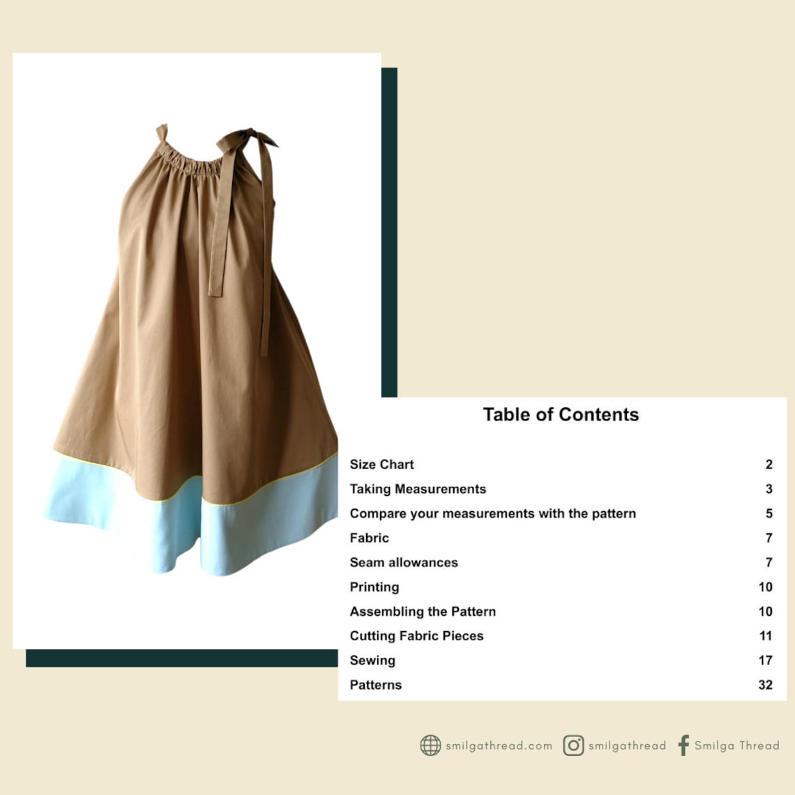 Halter Neck Color Block Tent Dress PDF Sewing Pattern Sizes - Etsy
