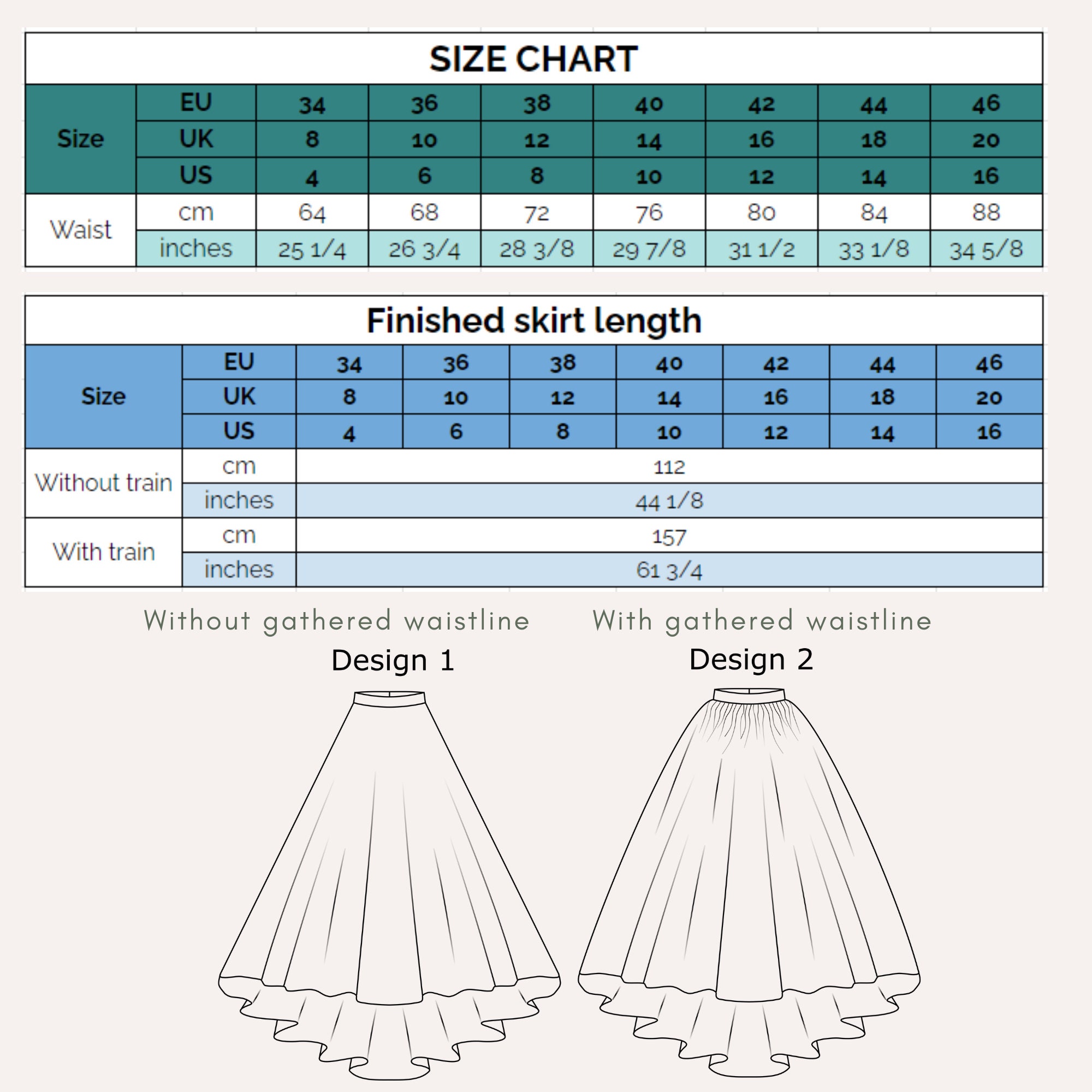 Circle Skirt Special Occasion Full Circle Skirt Sizes - Etsy