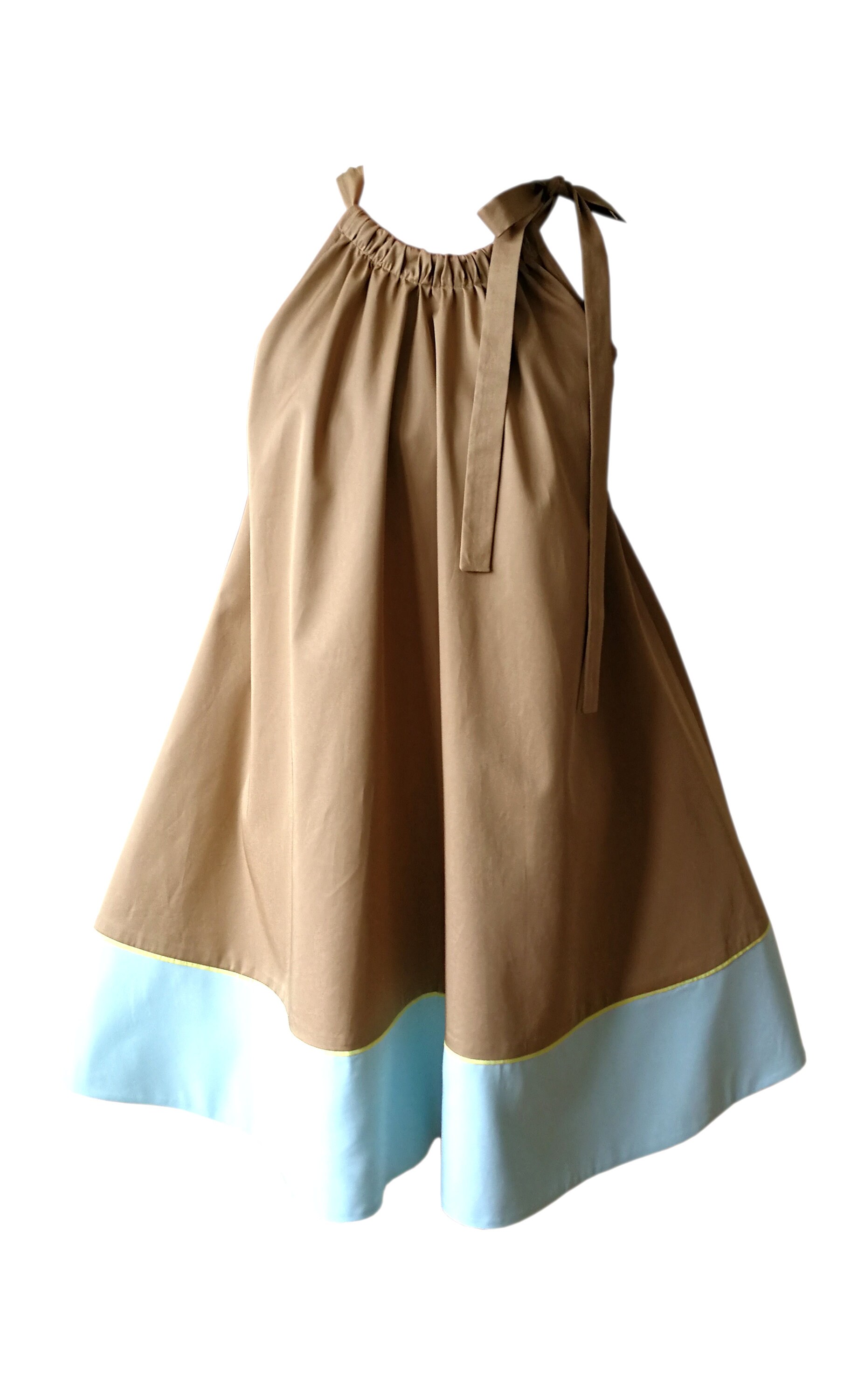 Halter Neck Color Block Tent Dress PDF Sewing Pattern | Sizes EU34-42 ...