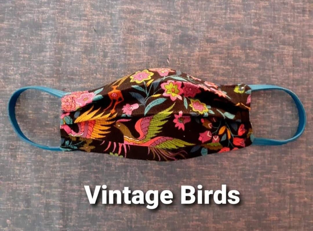 Vintage Birds Reversible Face Mask - Etsy