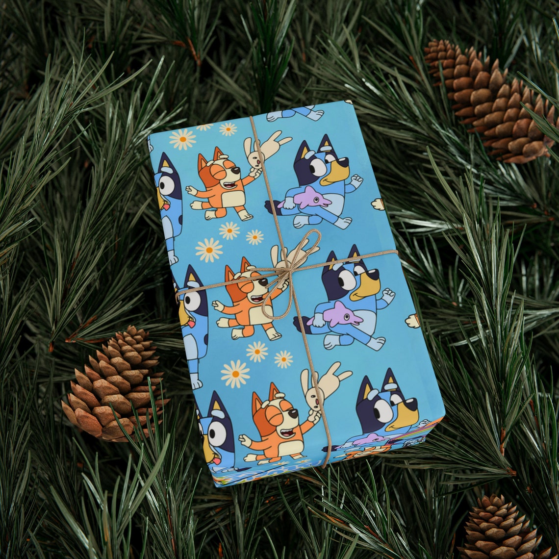 Bluey Birthday Christmas Wrapping Paper Bluey Bingo Gift Wrap Cute Kids ...